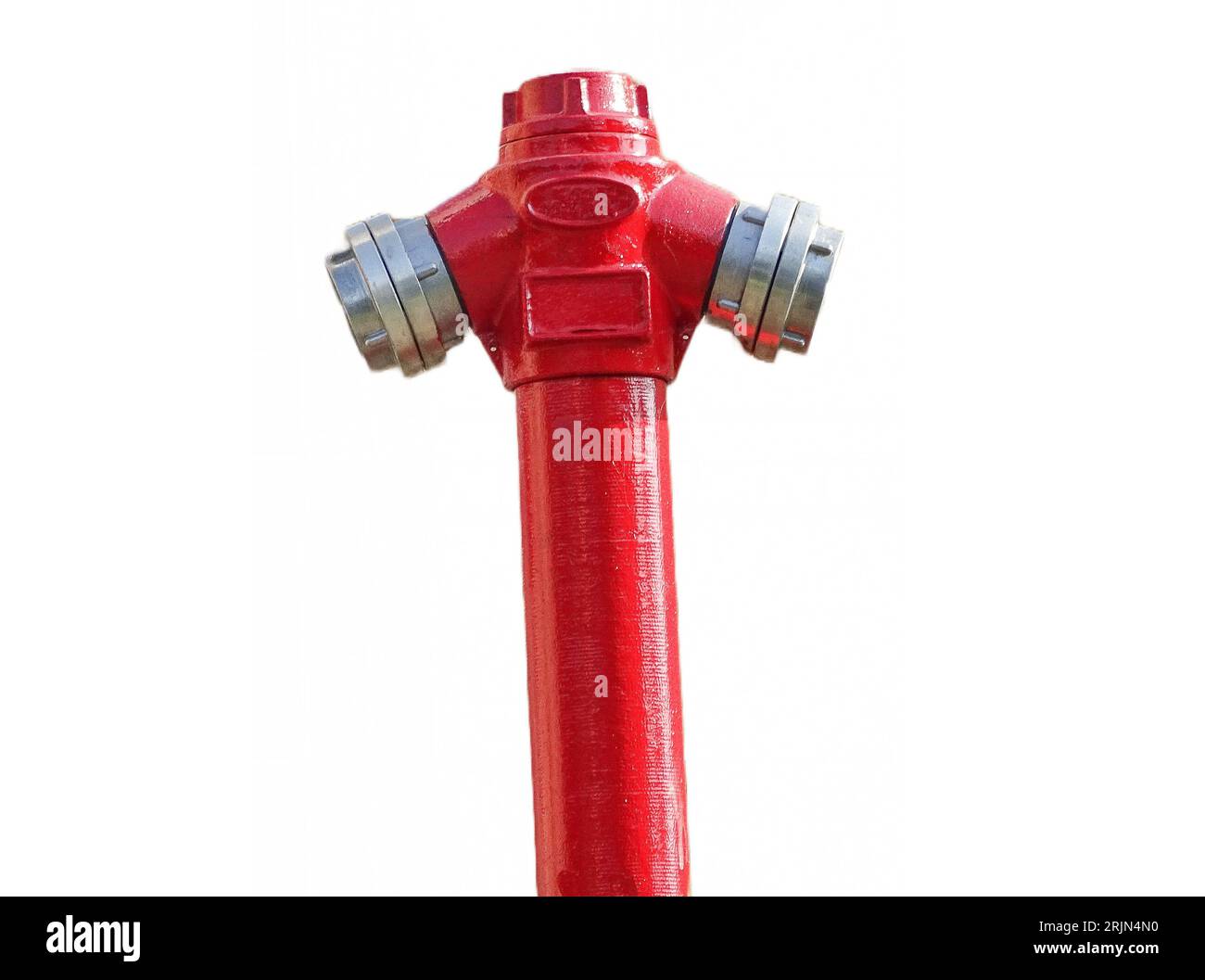 Red hydrant isolated on white background Stock Photo - Alamy