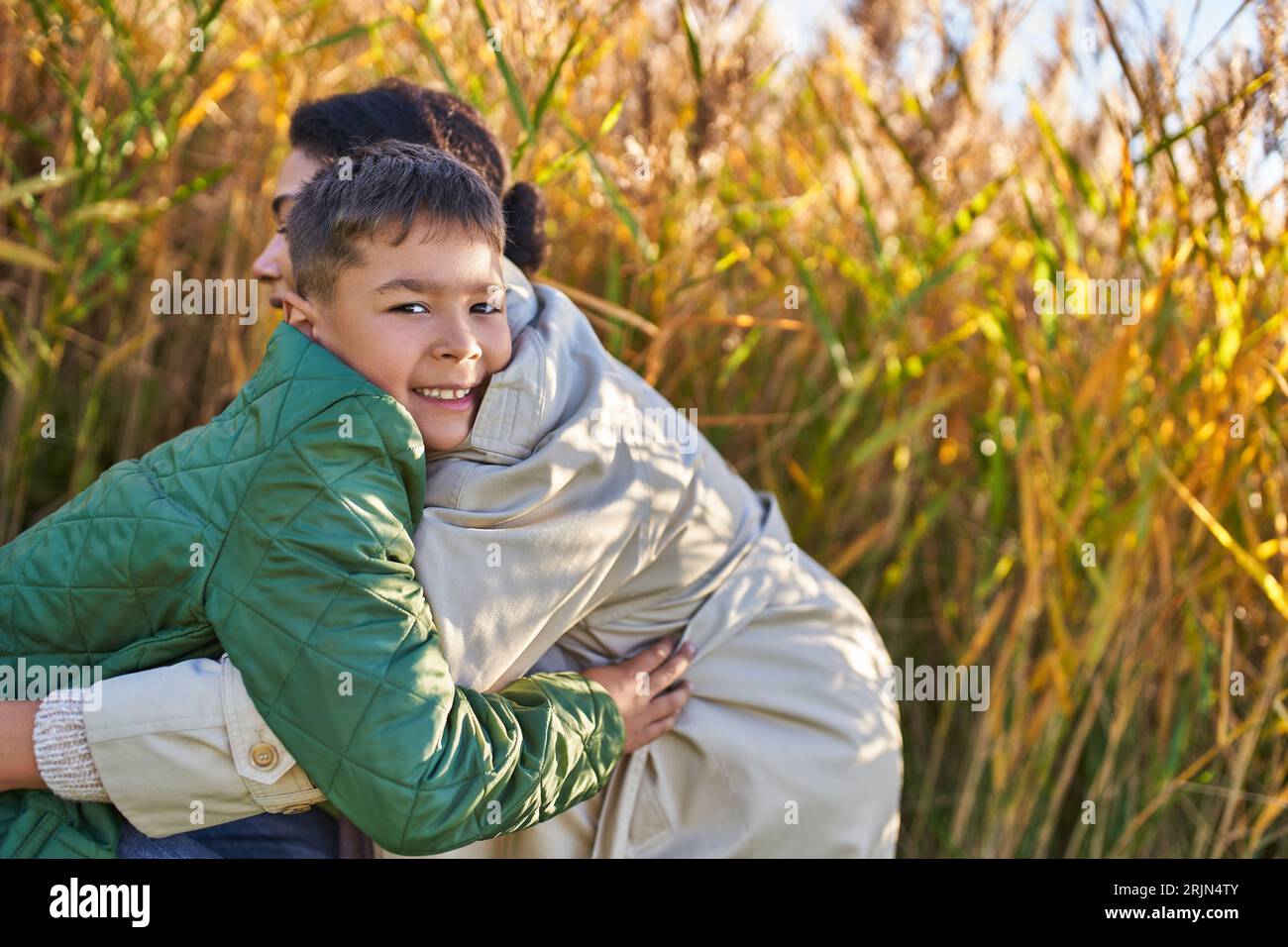 African american family fall foliage hi-res stock photography and ...