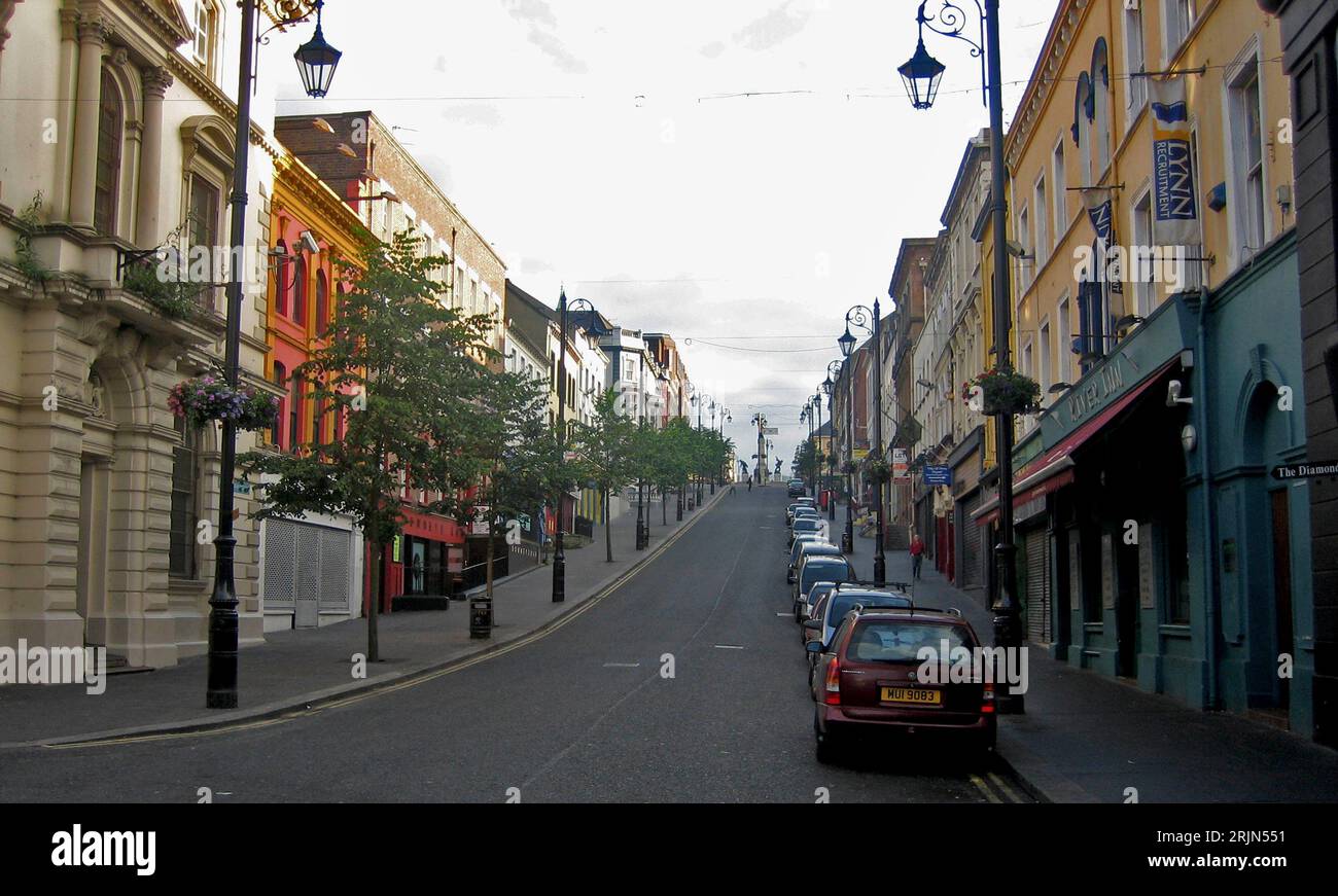 Deserted Street, Londonderry, Northern Ireland, UK Stock Photo - Alamy