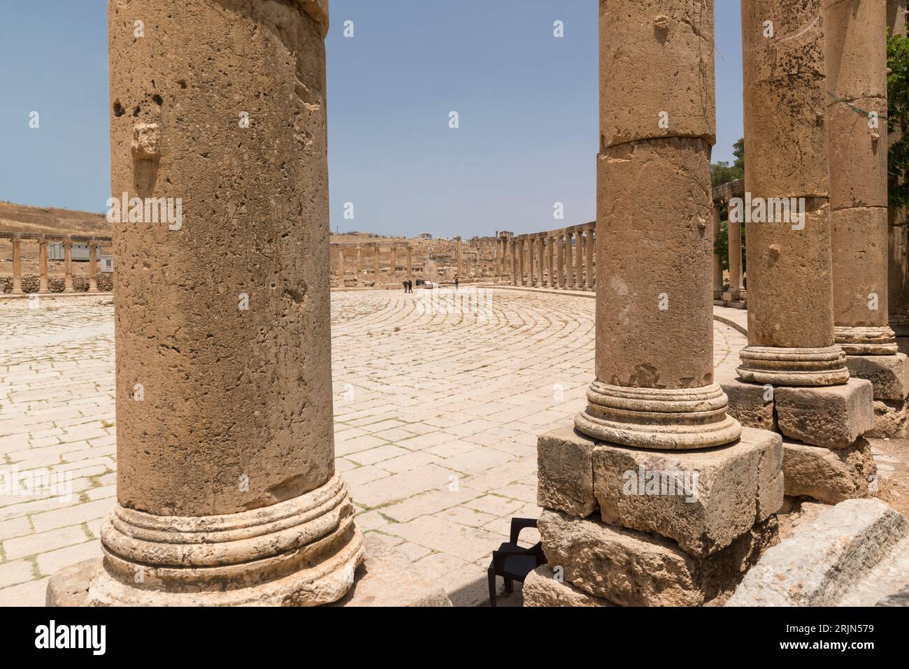 View of the Oval Forum from the surrounding columns. Ancient city of ...