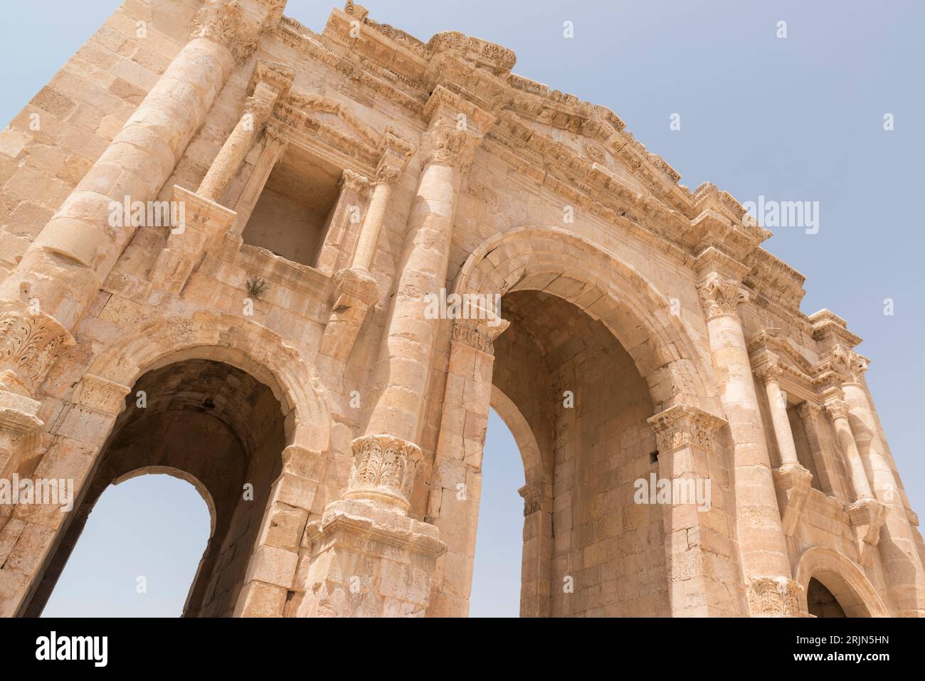 Arch of Hadrian in the ancient Greco-Roman city of Gerasa in present ...