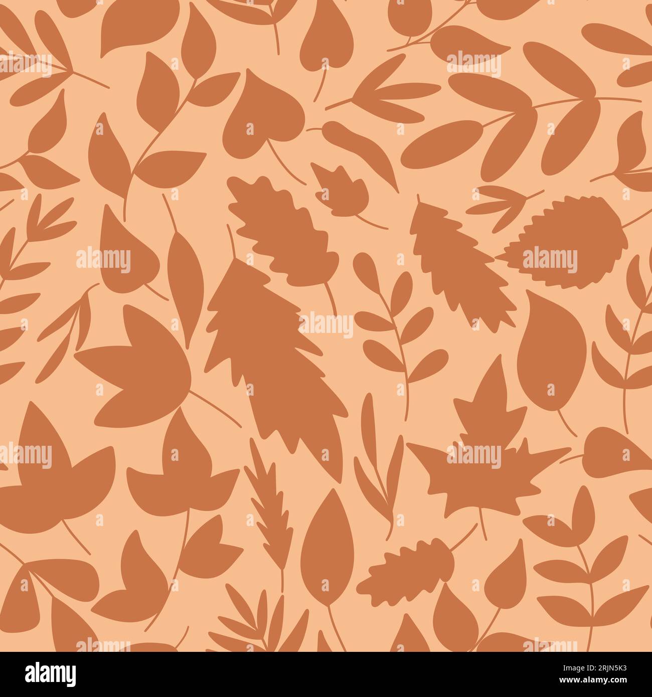 Autumn foliage seamless pattern vector illustration Stock Vector Image & Art - Alamy