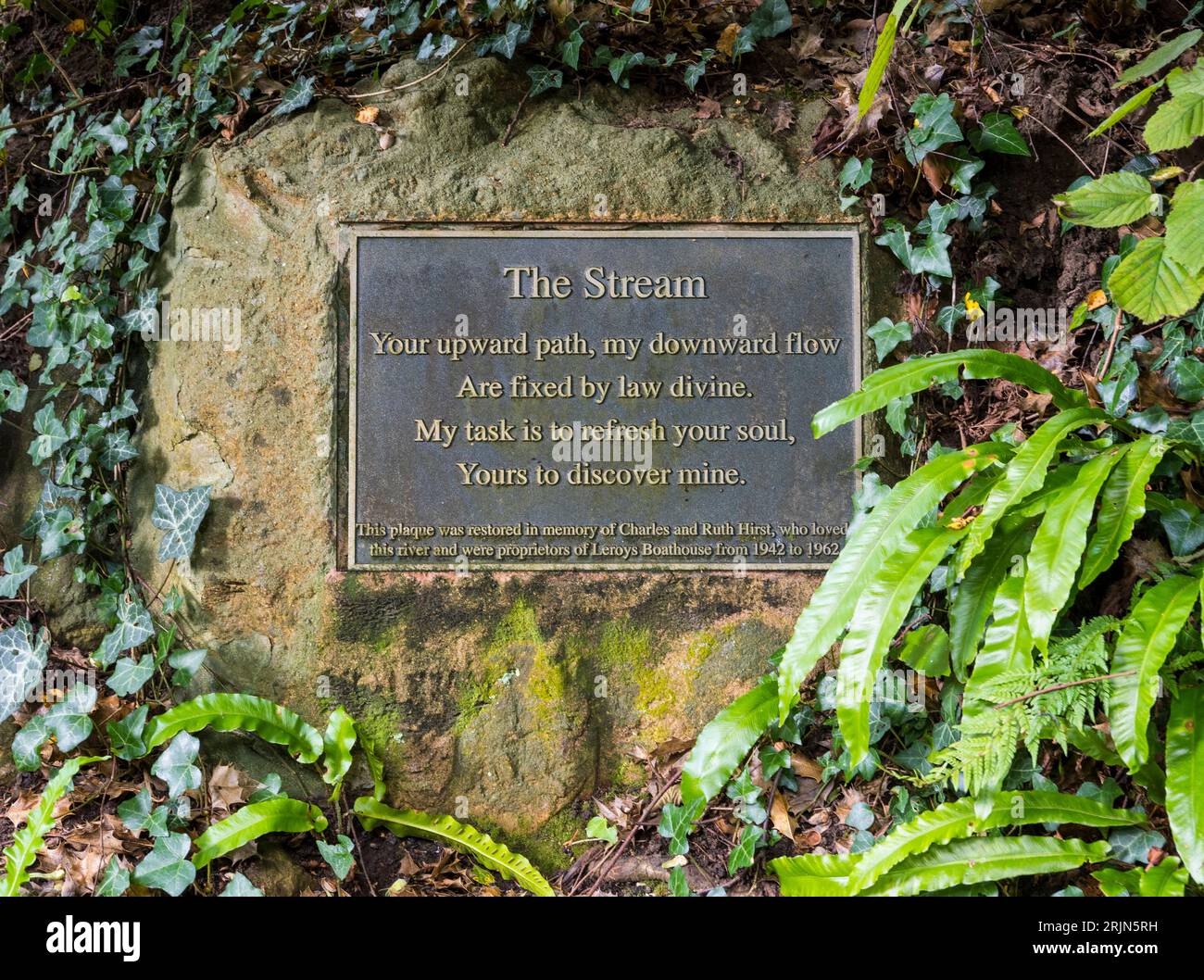The Stream Poem, on the Pilgrims Way, Guildford, Surrey, England, UK ...