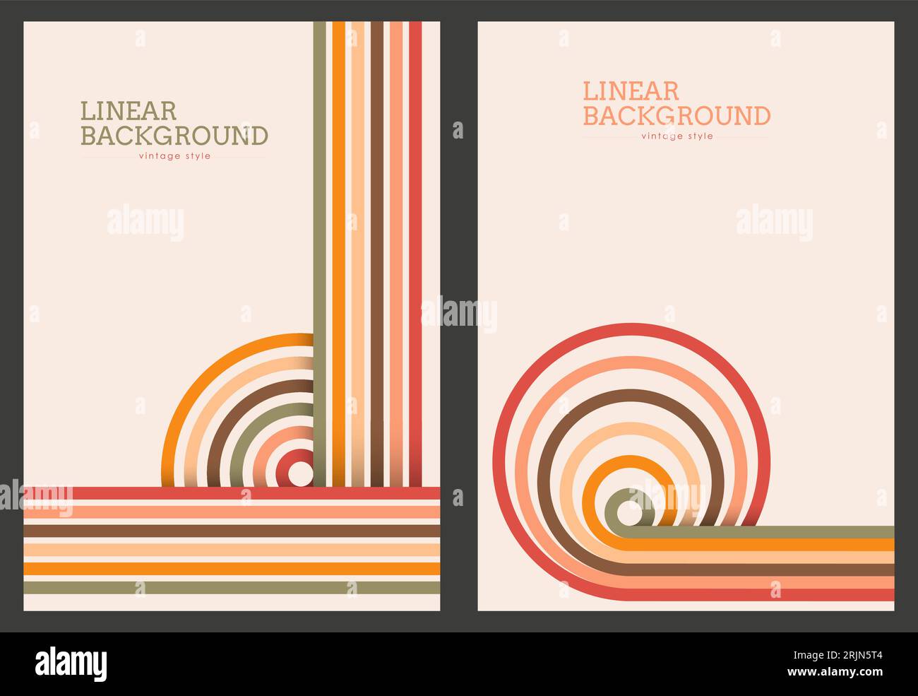 Linear design in vintage style. Abstract background with parallel ...