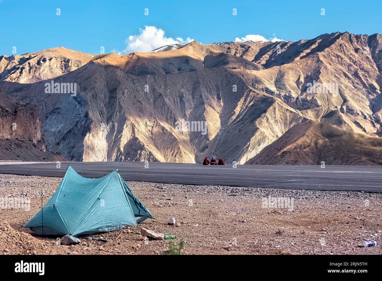 Monks under the mountain, Lingshed, Zanskar, Ladakh, India Stock Photo ...