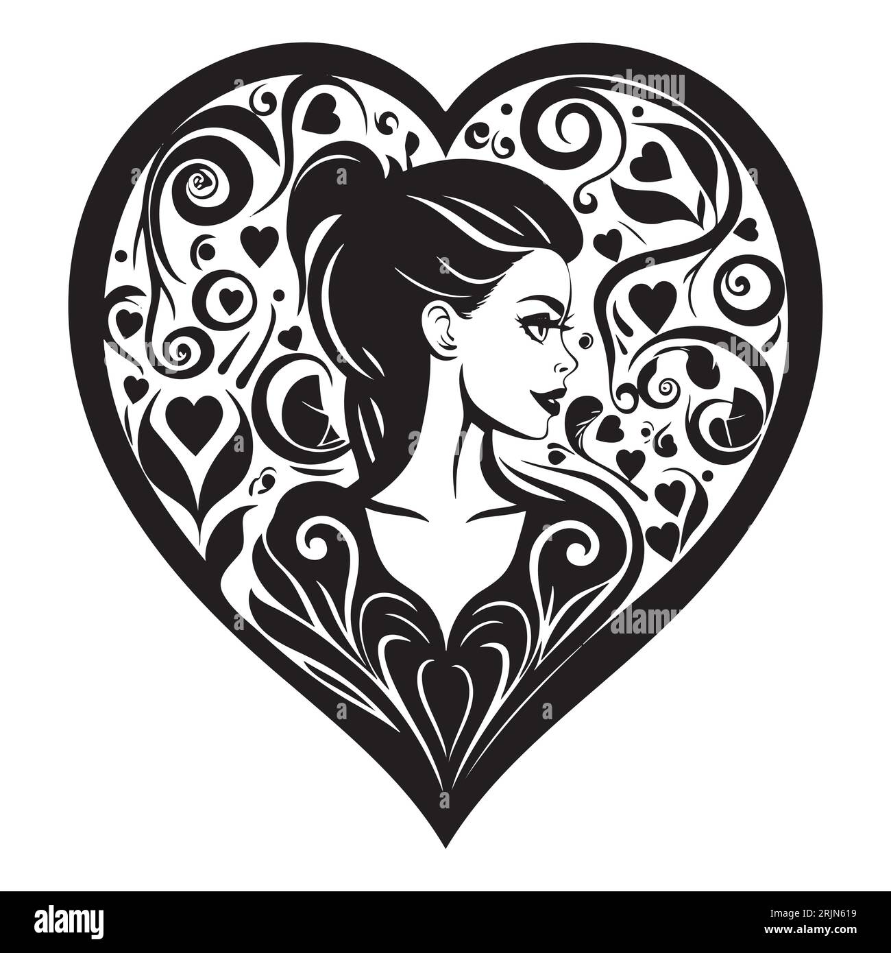 Symbol of love for Valentine s Day, prints on T-shirts and textiles ...