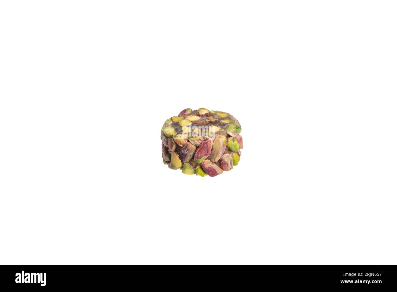 Pistachio Syrian Turkish delight (Lokum or Raha) sweet candy isolated ...
