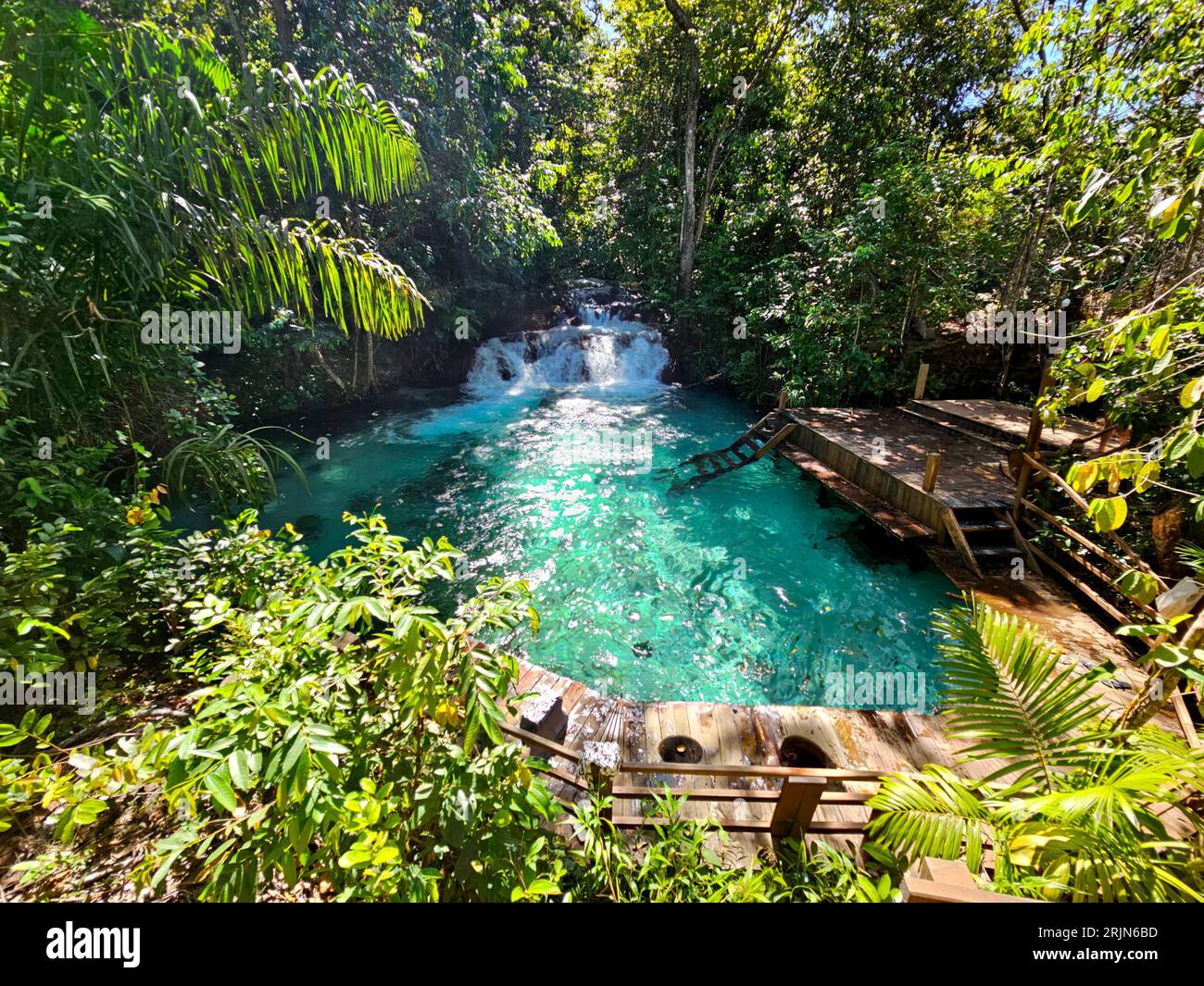 The Formiga waterfall in Jalapao in the state of Tocantins in Brazil ...