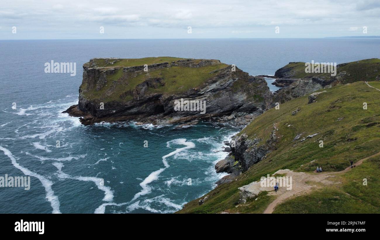 Cornwall Coasts and Sea Drone Shots Stock Photo - Alamy