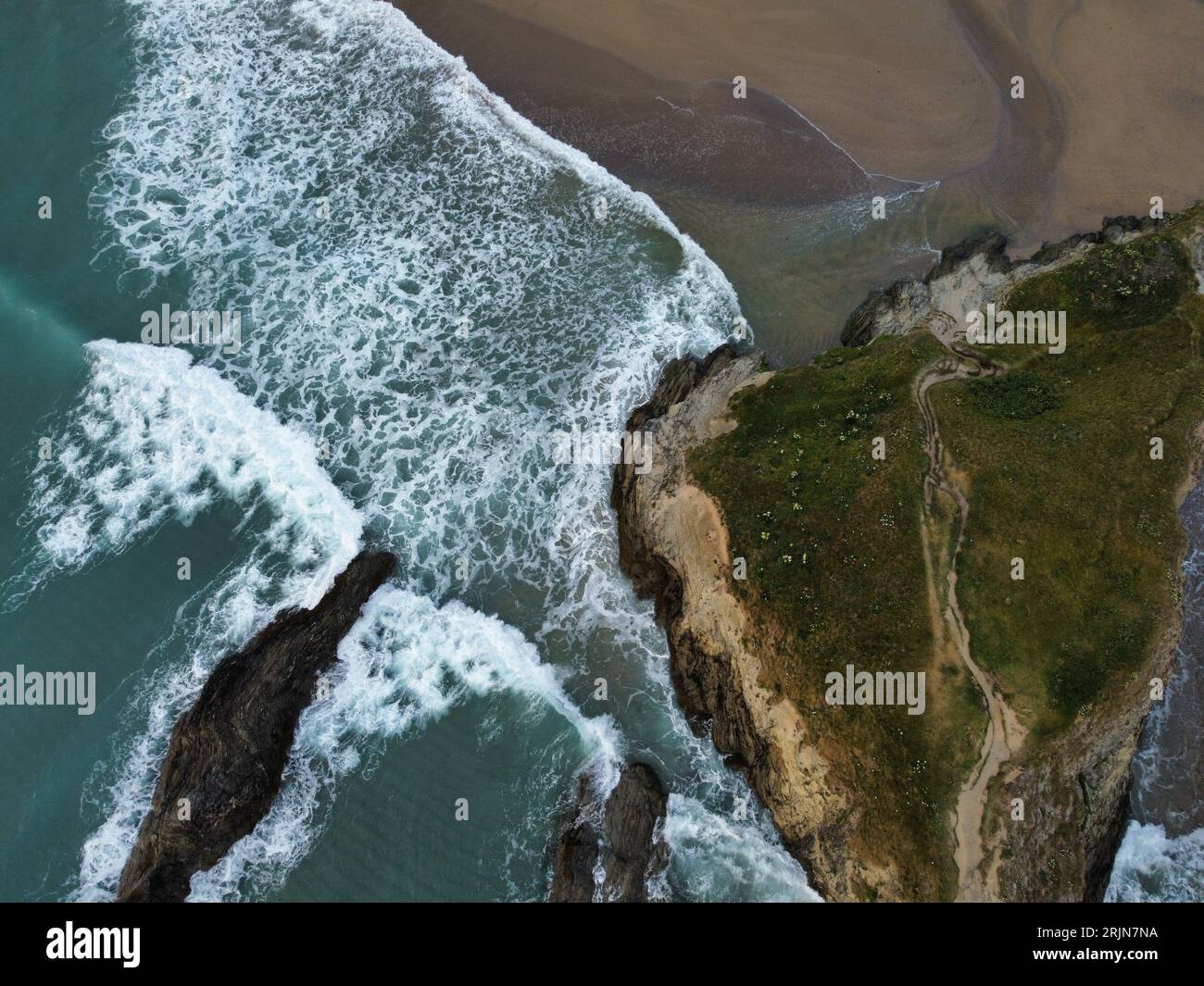 Cornwall Coasts and Sea Drone Shots Stock Photo - Alamy