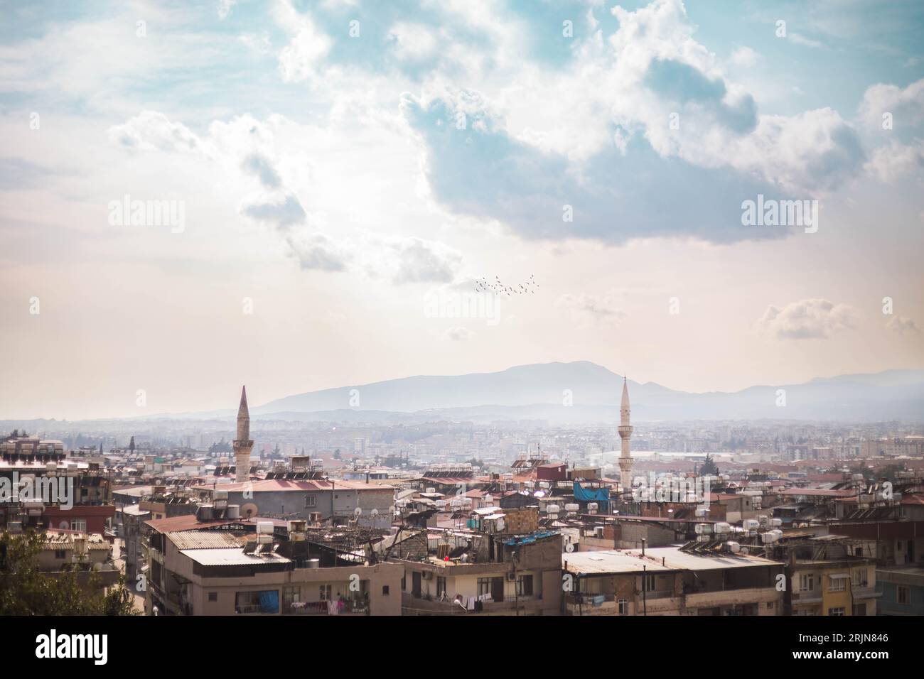 Cityscape view of the old city of Antakya in Turkey before the ...