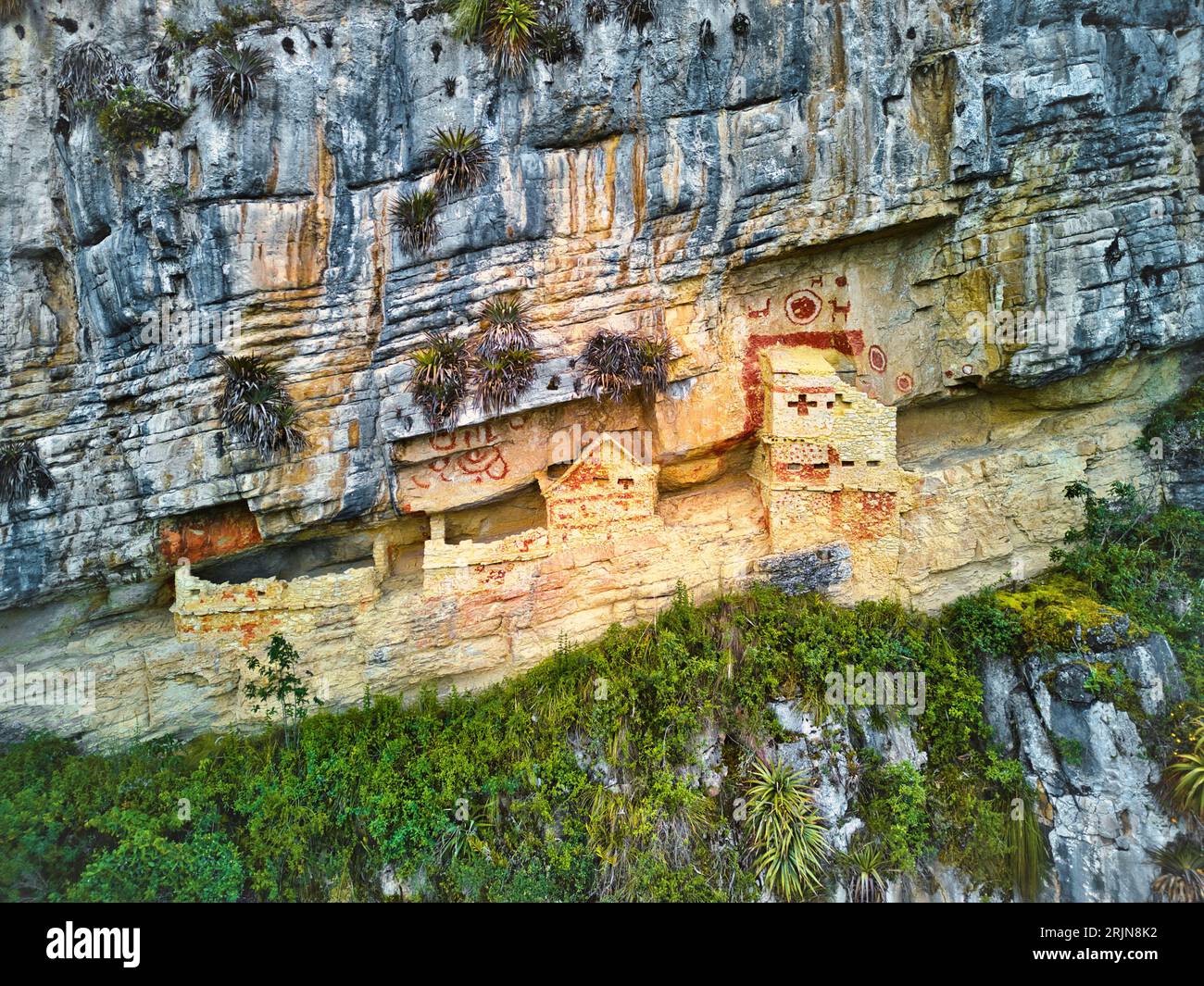 At an altitude of 2,800 m, the mausoleums are located in a cave ...