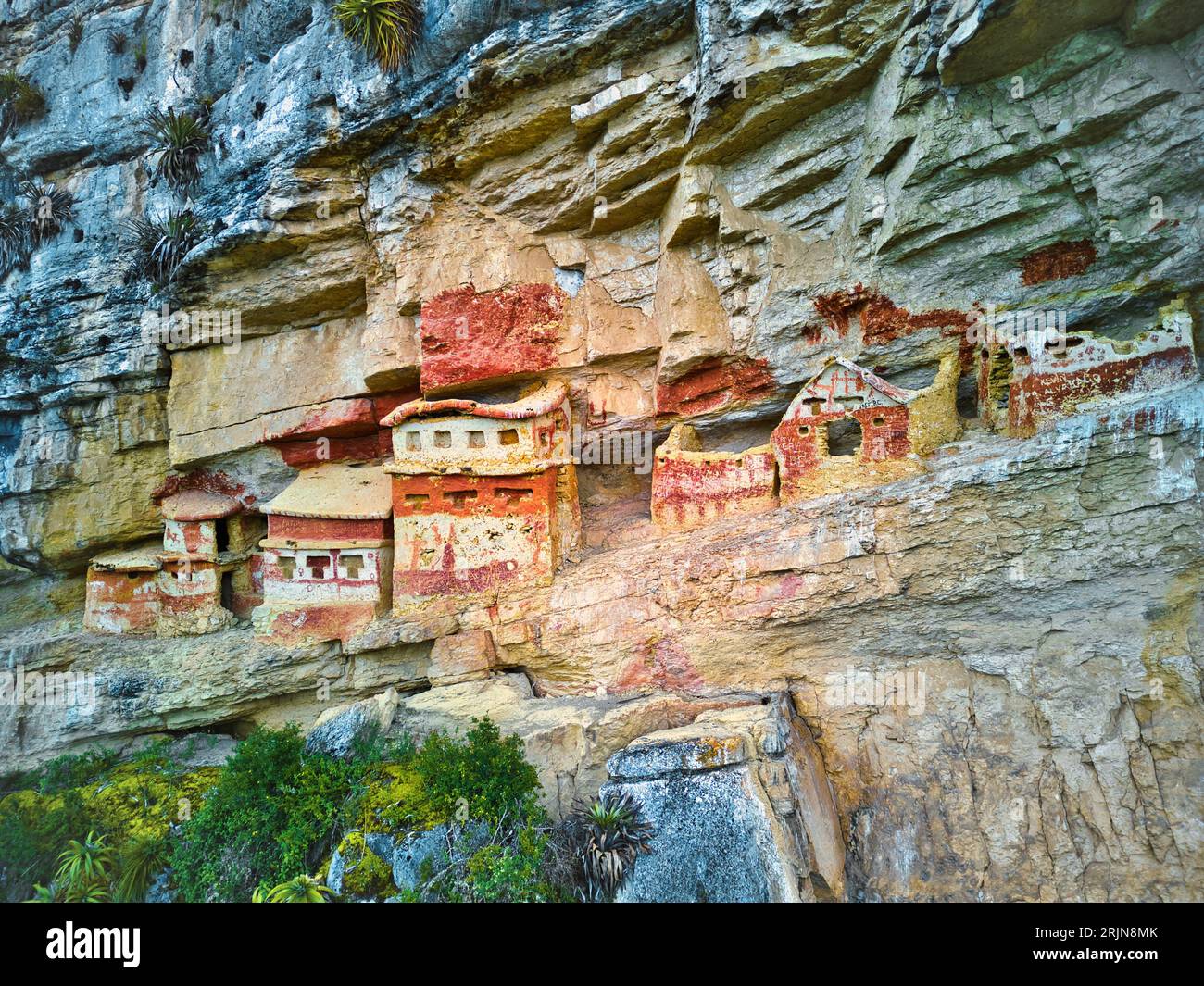 At an altitude of 2,800 m, the mausoleums are located in a cave ...