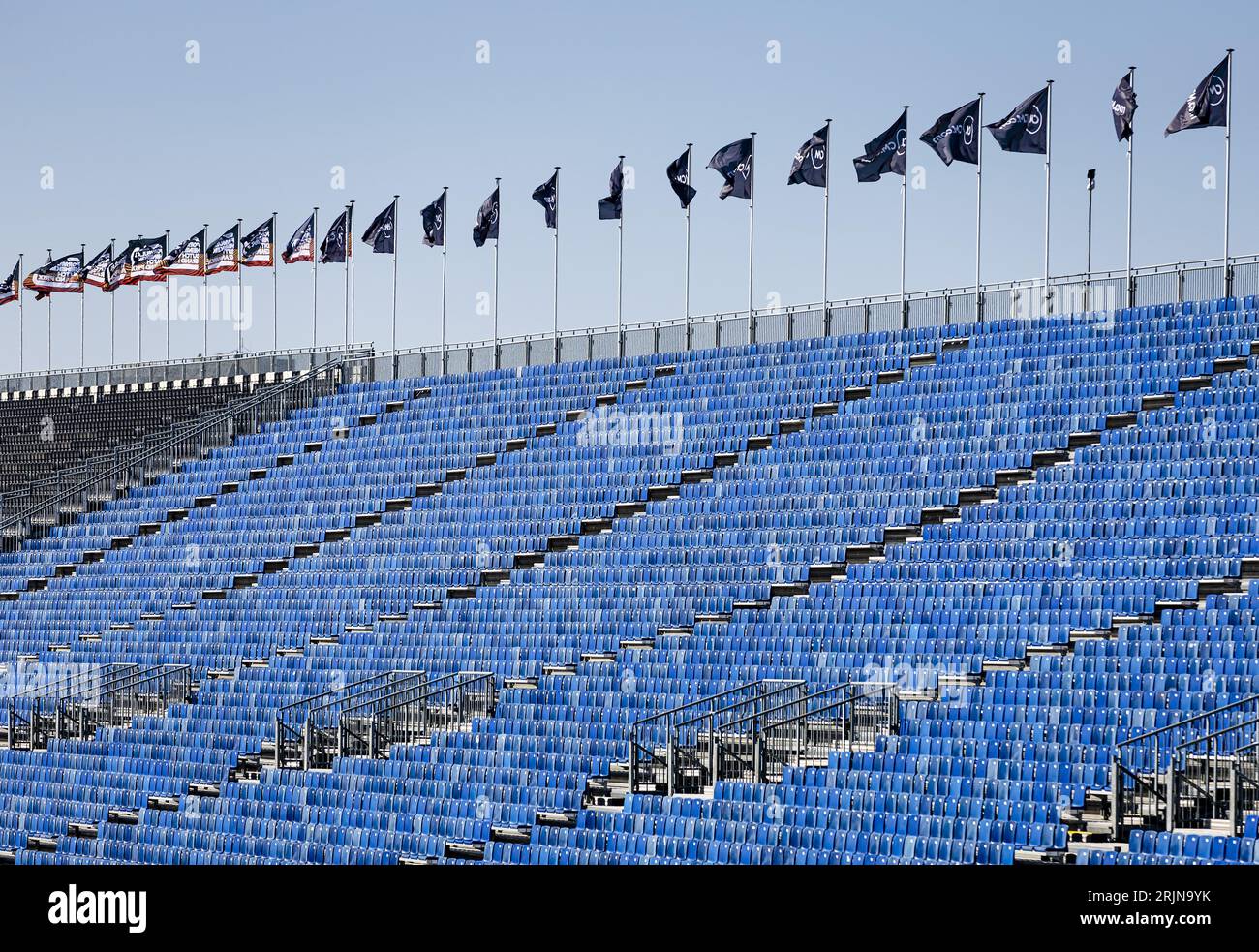 ZANDVOORT - Empty grandstands on the Zandvoort circuit in the run-up to ...