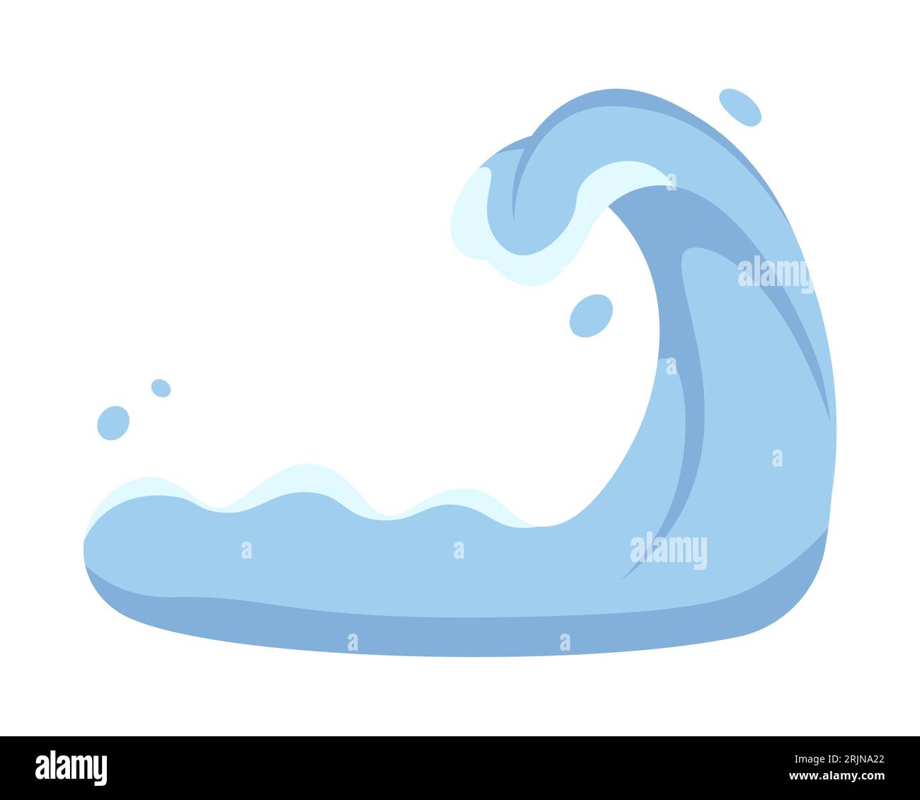 Tsunami giant wave semi flat colour vector object Stock Vector Image ...