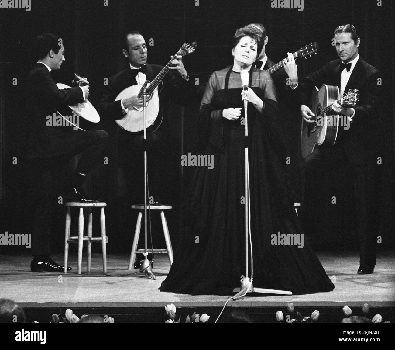 Amália Rodrigues, known as the Queen of Fado, performing in 1969 Stock ...