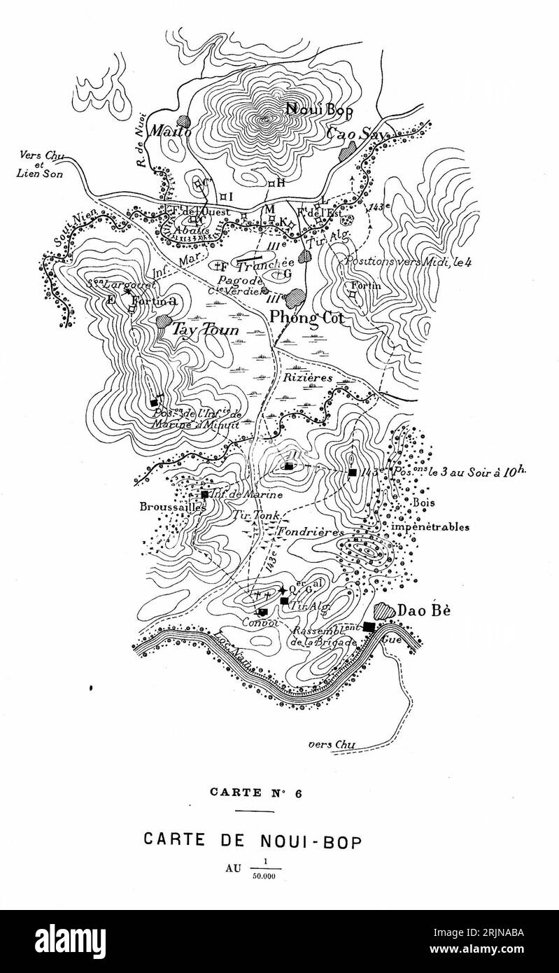 Map of the battle of Núi Bop Stock Photo - Alamy