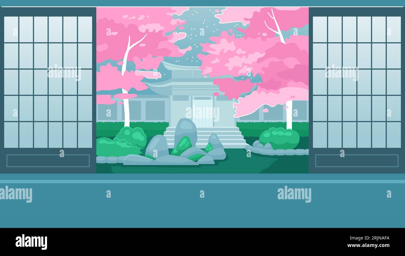 Japanese room interior cute kawaii lo fi background Stock Vector Image ... Japanese room interior cute kawaii lo fi background Stock Vector Image ...