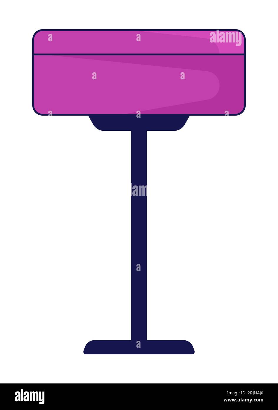 Comfortable spinning chair flat line color isolated vector object Stock ...