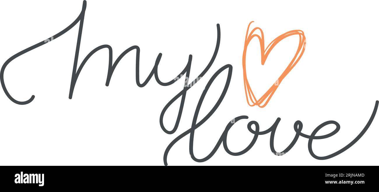 Love Written In Calligraphy