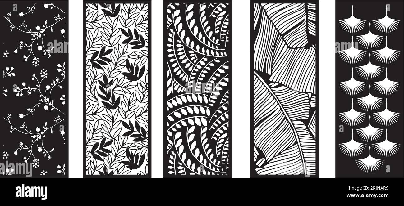 Laser cut leafs panel. room divider screens, paper craft, card ...