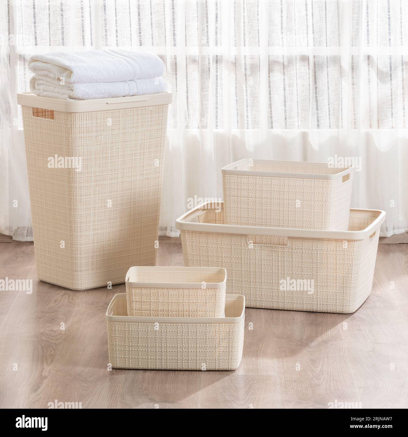 Stackable baskets hi-res stock photography and images - Alamy