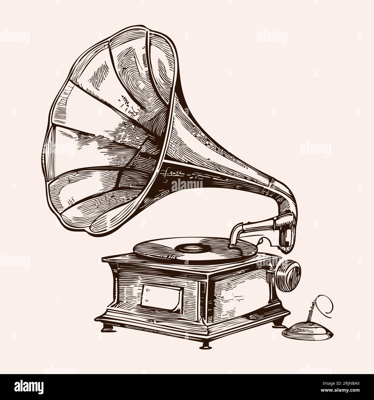 Modern Gramophone Drawing