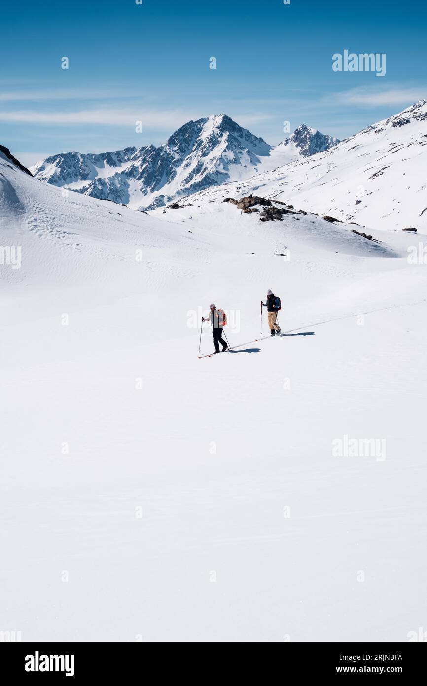 A breathtaking winter scene featuring adventurers in Italy's Val ...
