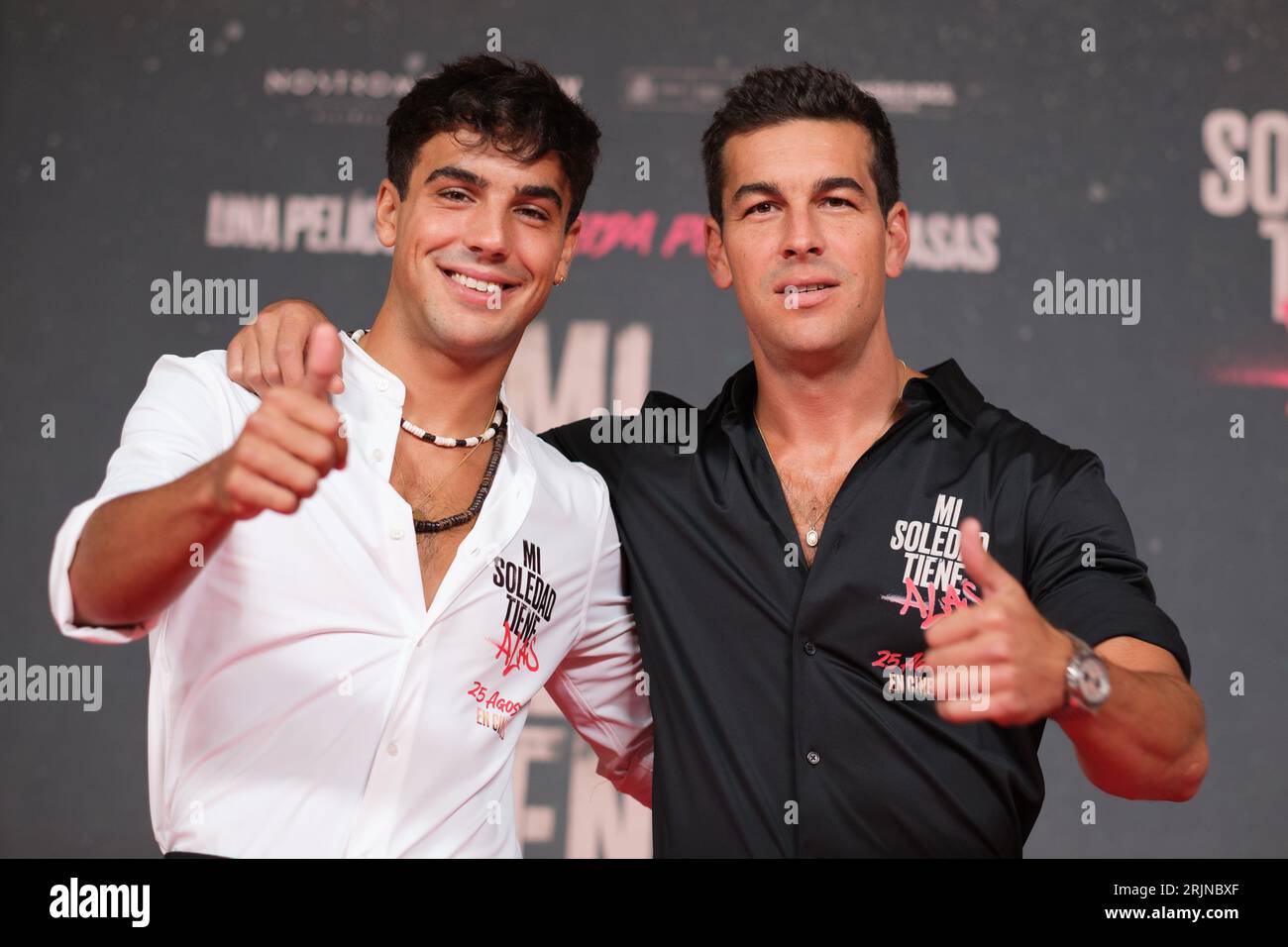Spanish Actors Oscar Casas And Mario Casas Attends Mi Soledad Tiene