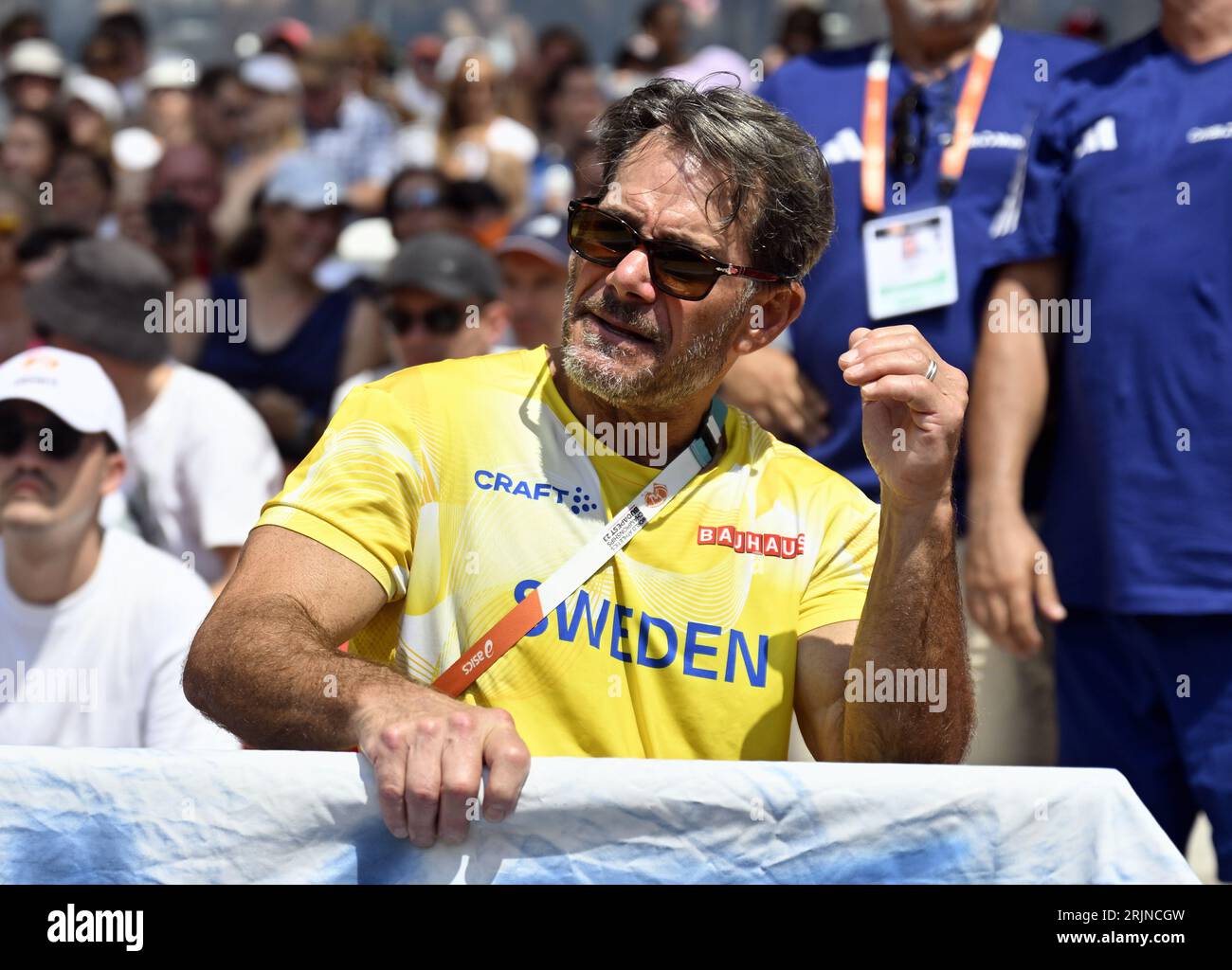 Budapest, Hungary. 23rd Aug, 2023. Trainer Greg Duplantis pictured ...