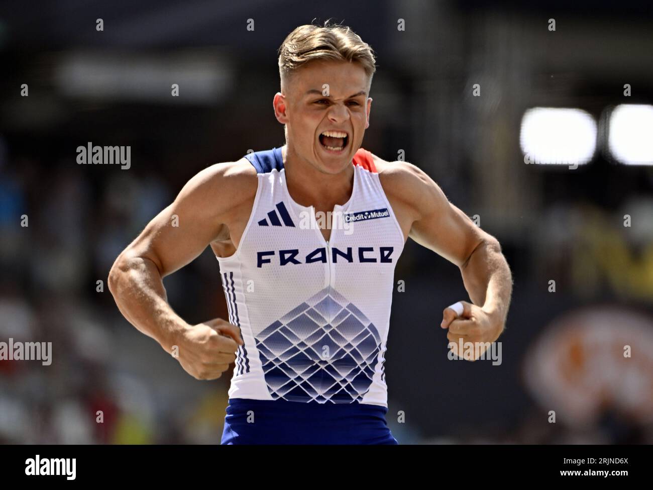 Budapest, Hungary. 23rd Aug, 2023. French Thibaut Collet reacts during ...