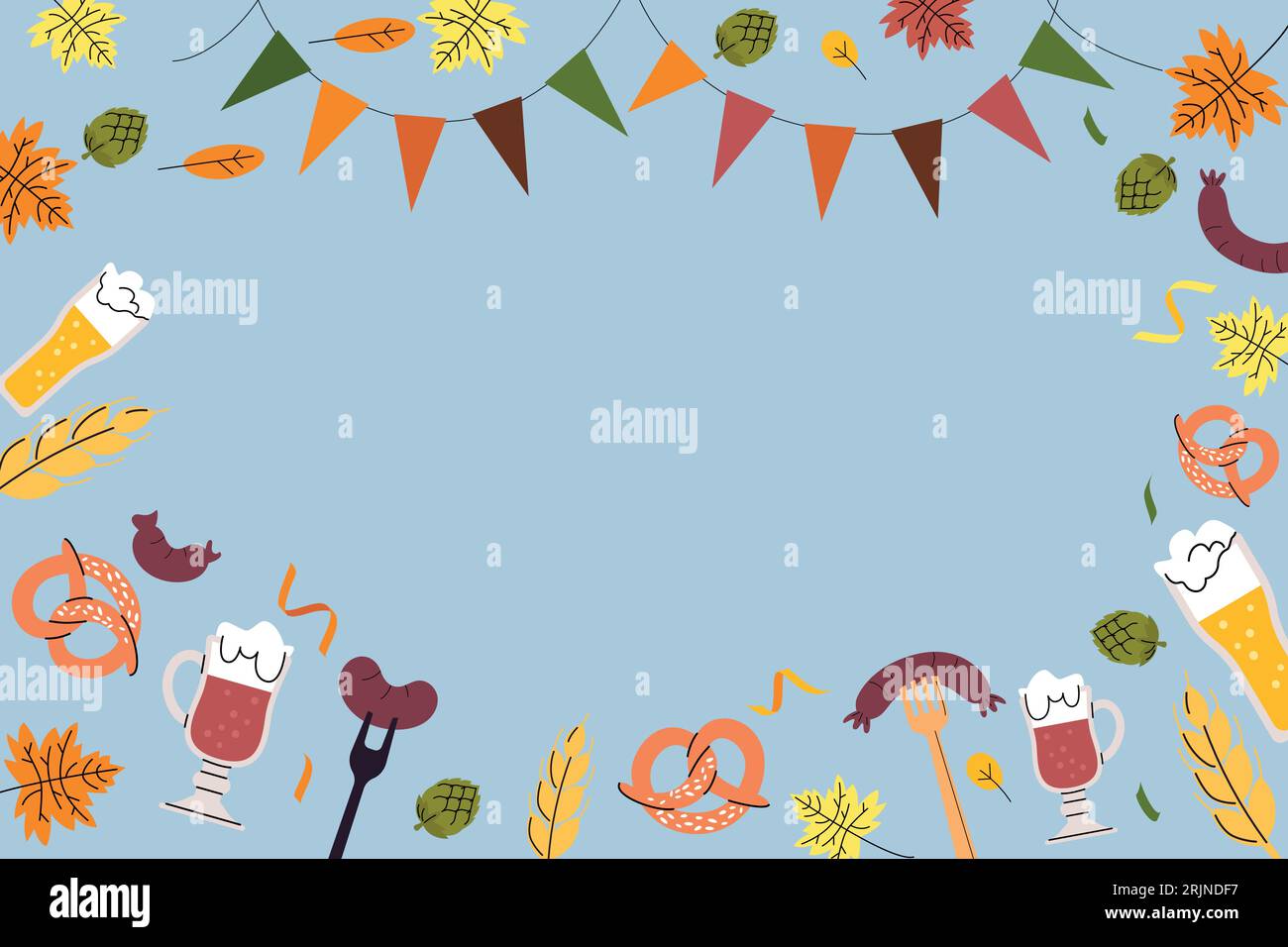 Oktoberfest background . Oktoberfest elements. Celebration the ...