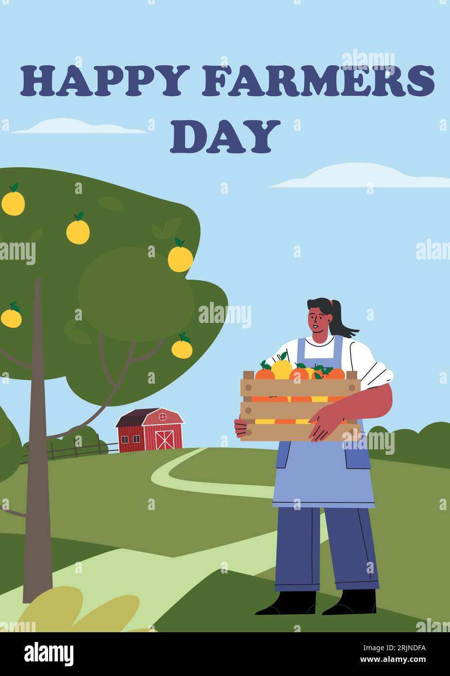Happy farmers day poster template. Farmer at work, agricultural worker ...