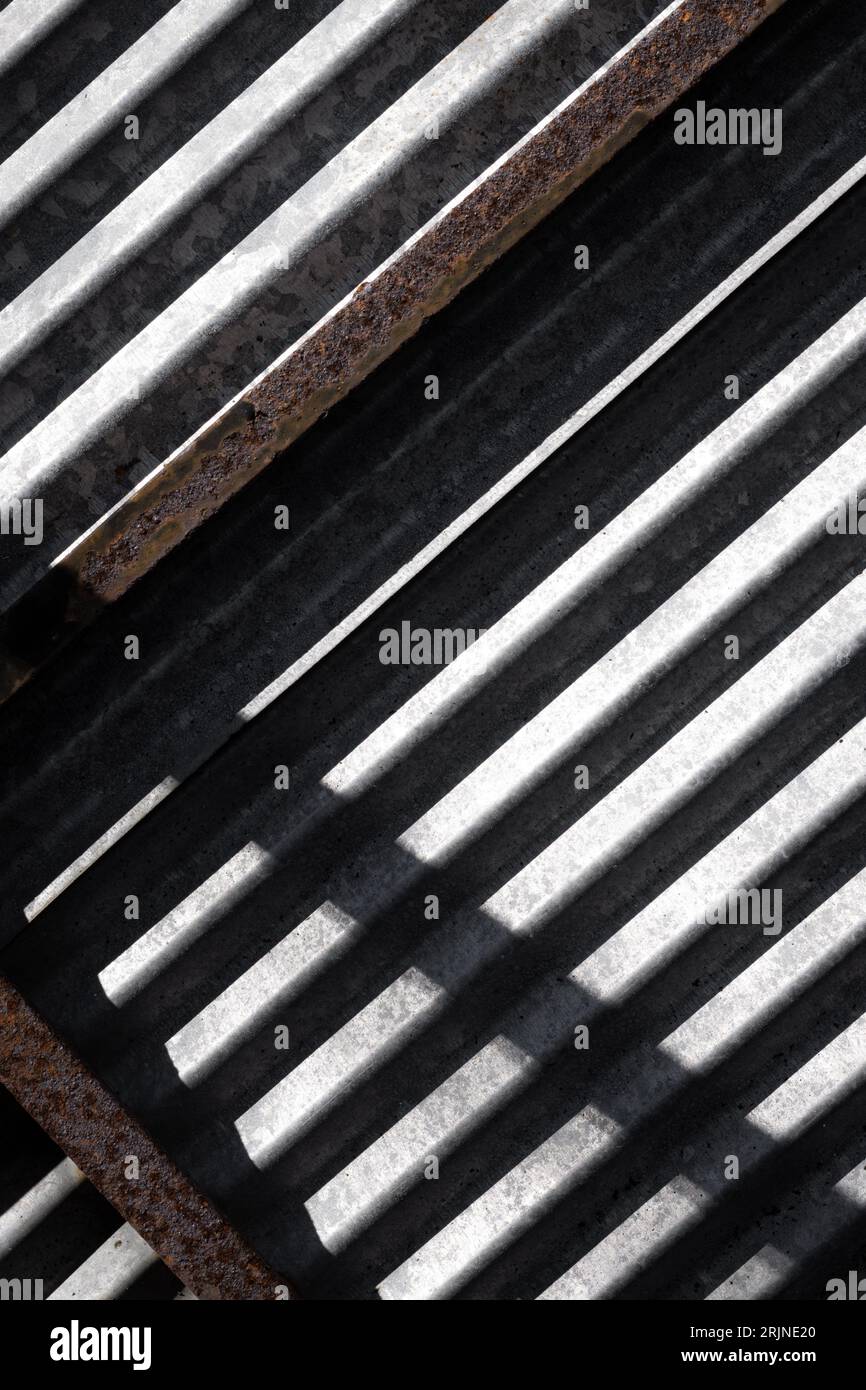 An industrial metal structure with a steel roof is featured in this ...