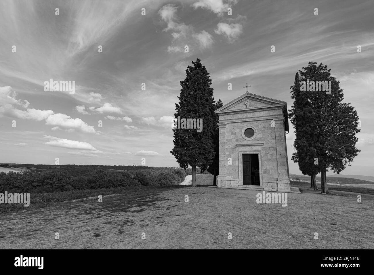 Vineyard at tuscany region Black and White Stock Photos & Images - Alamy