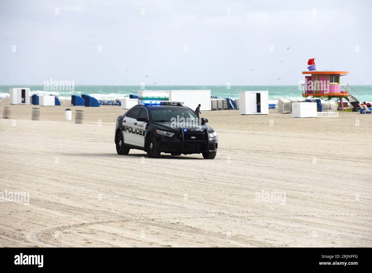 Miami beach police car hi-res stock photography and images - Alamy