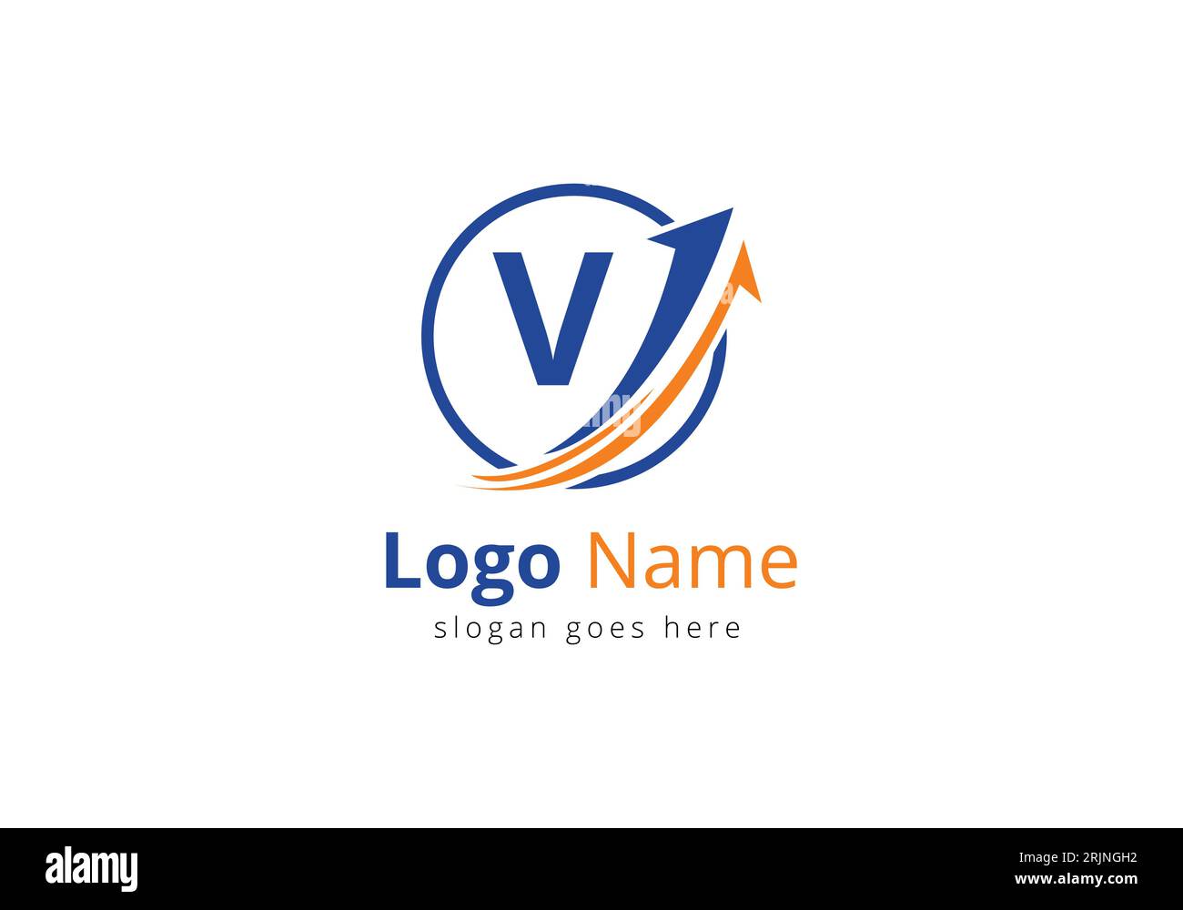Finance Logo With V Letter Concept. Financial or success logo concept ...