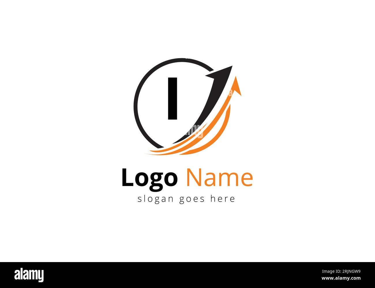 Finance Logo With I Letter Concept. Financial or success logo concept ...