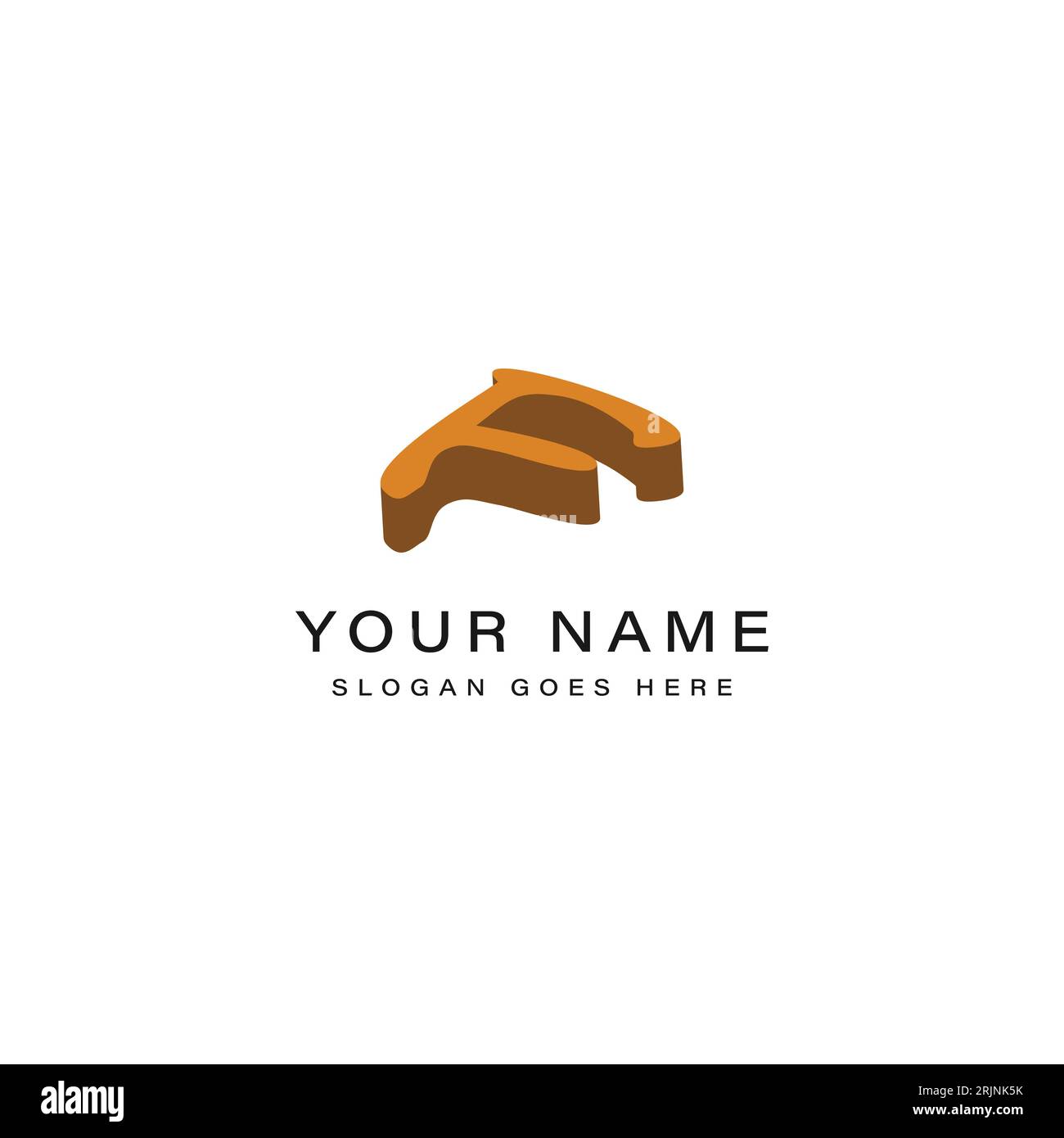 Letter F logo in 3d design. Creative vector illustration with ...