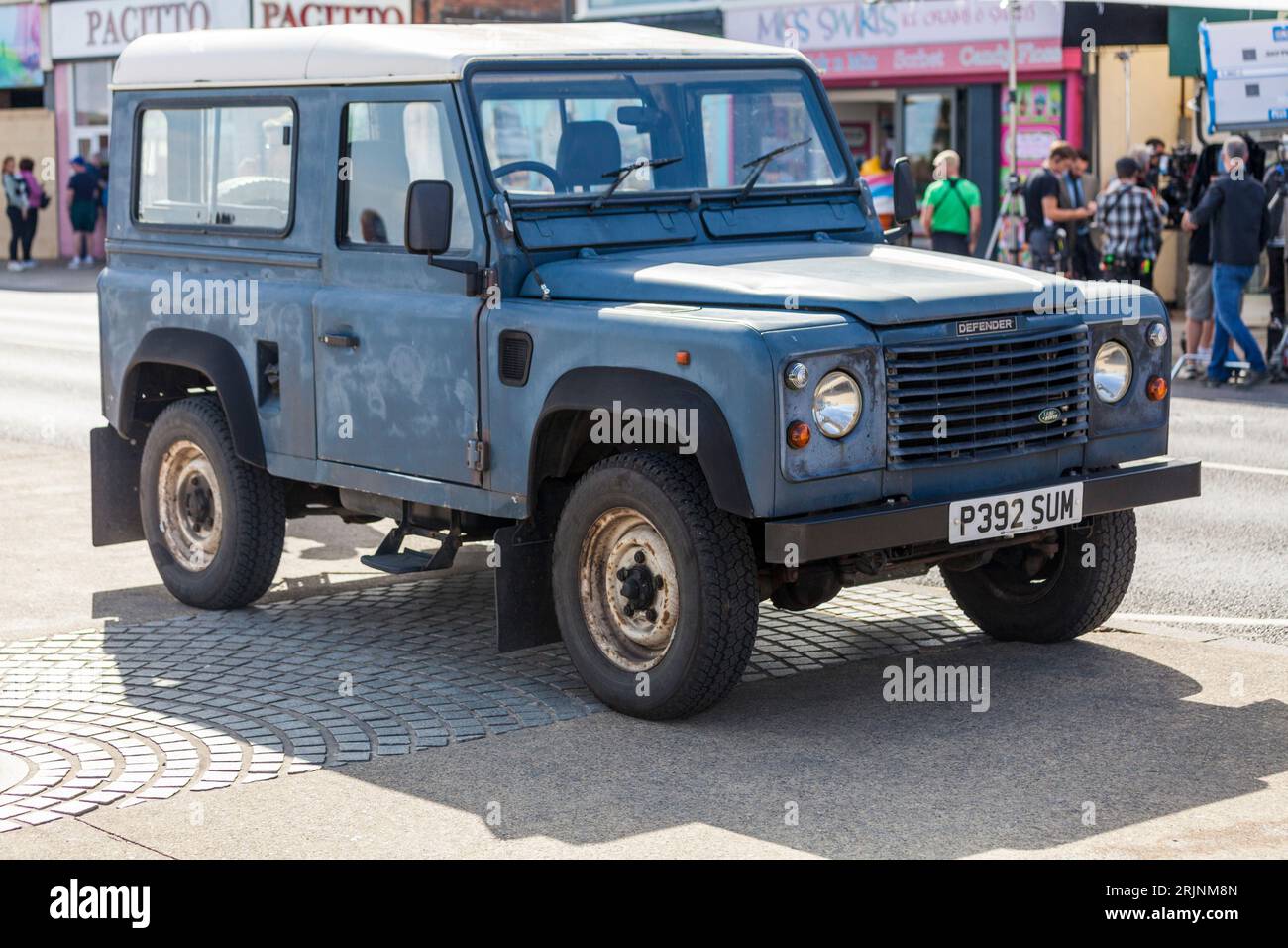 Redcar,UK. 23rd August 2023.Filming taking place at a fish shop on the ...