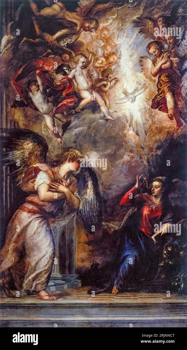 Annunciation of mary, titian hi-res stock photography and images - Alamy