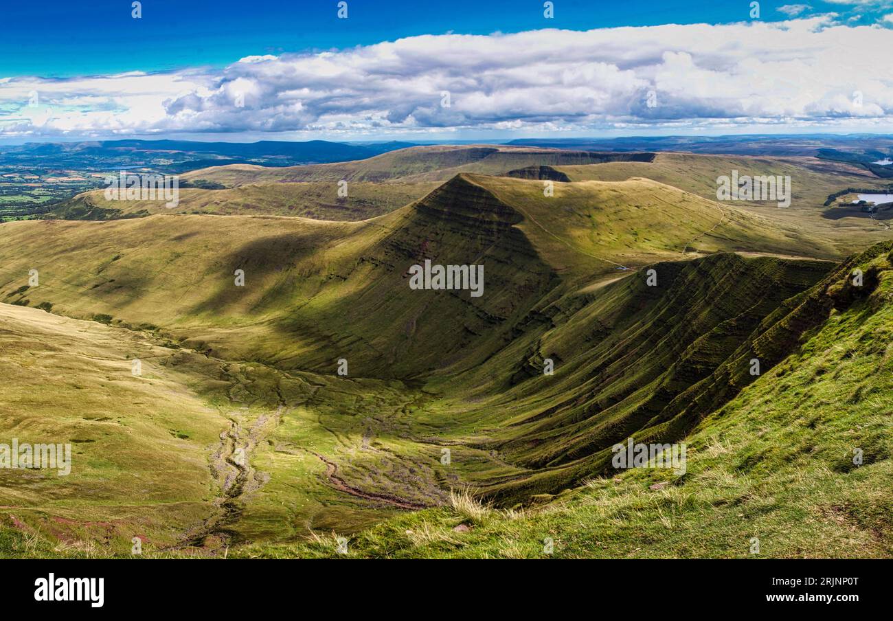 An aerial view of the summit of Pen y Fan, Wales' crown jewel of ...