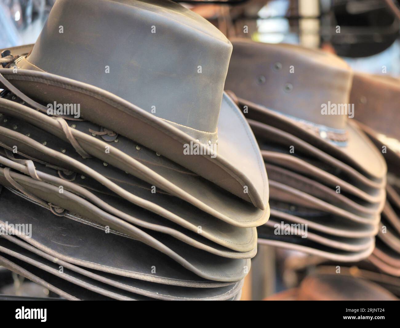 A closeup of a stack of cowboy hats Stock Photo - Alamy