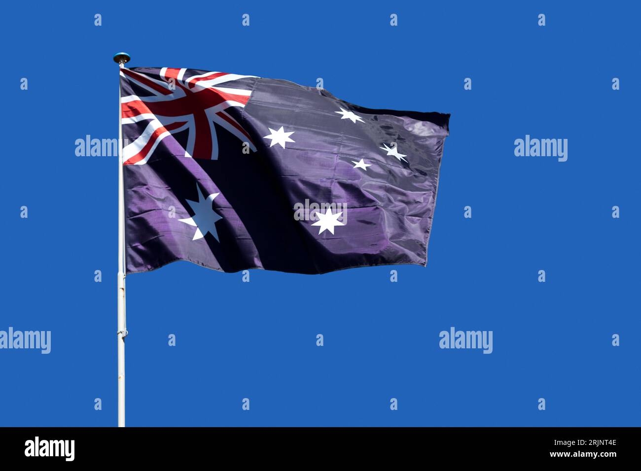 Australian flag waving hi-res stock photography and images - Alamy