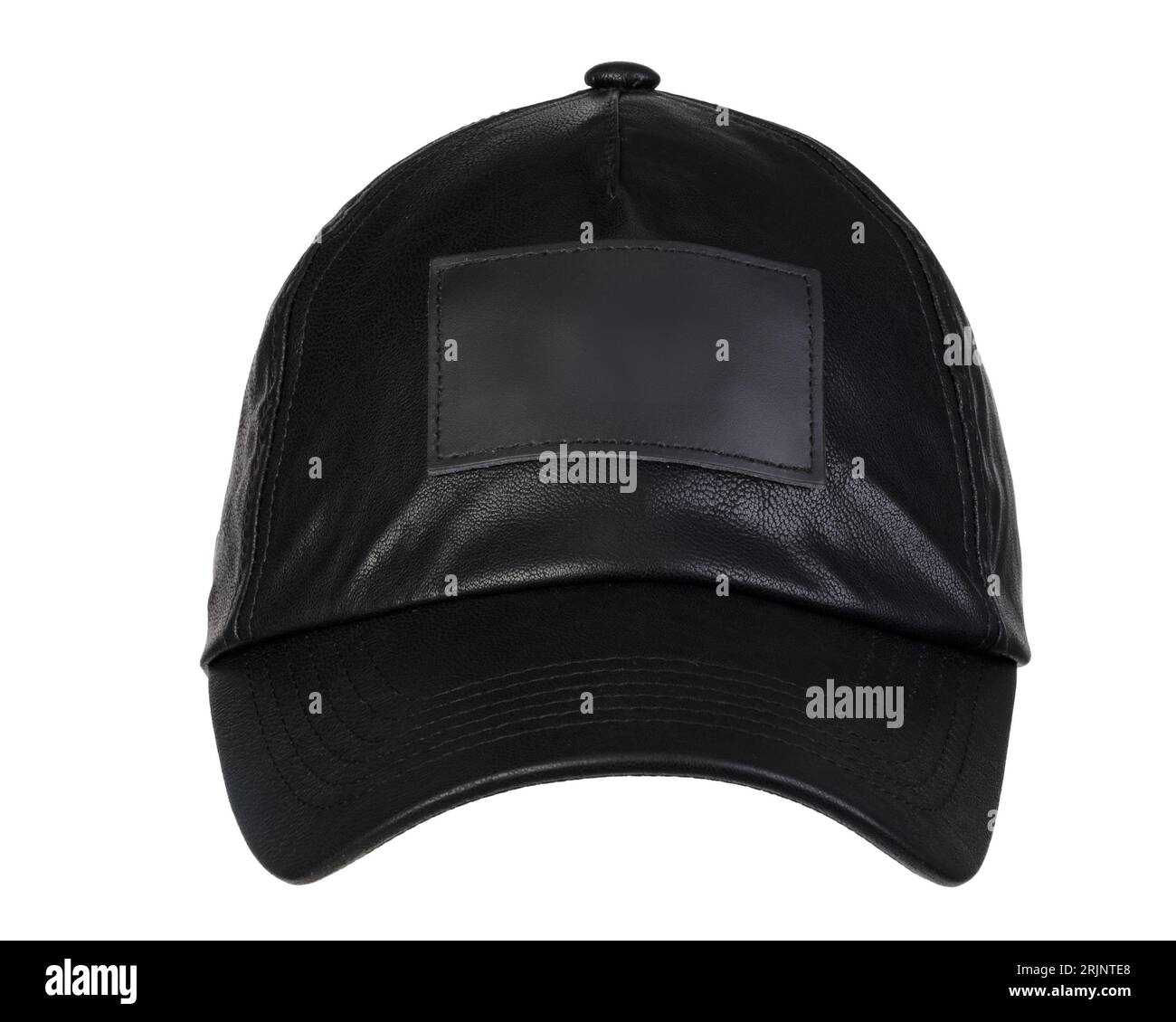 Front View of Leather Cap Isolated with Mockup Space Stock Photo - Alamy