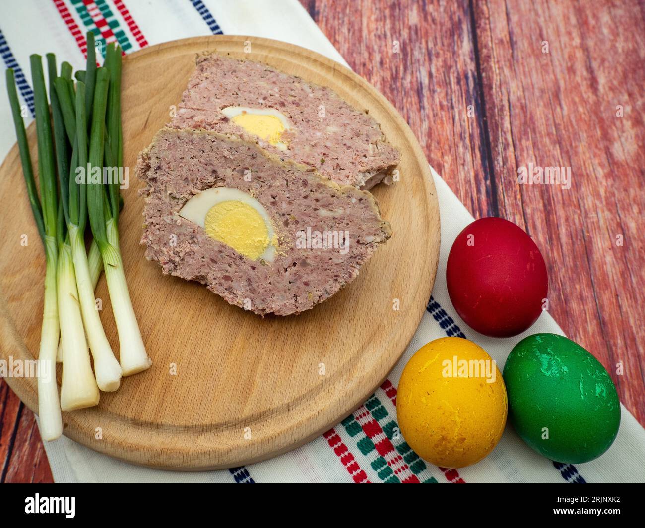 A traditional Easter dish known as a drob in Romanian, a type of meat ...