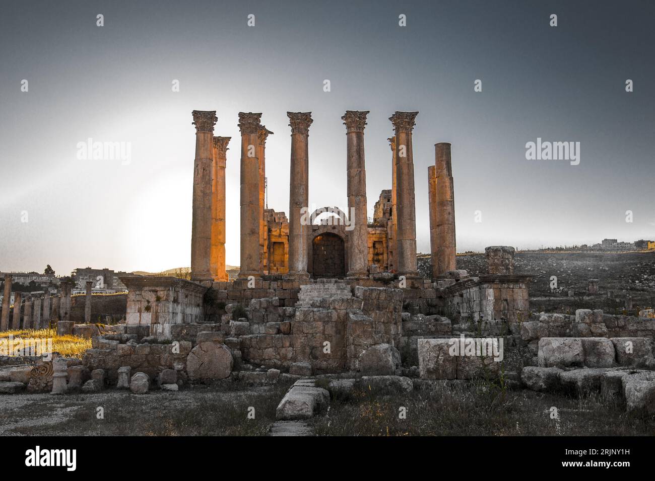Antique roman building in one of the best preserved Roman cities Stock ...