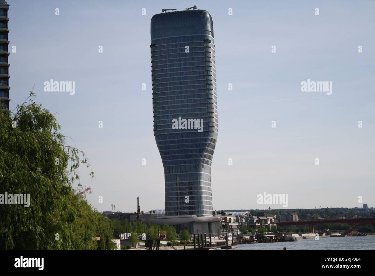beautiful tower waterfront belgrade Stock Photo - Alamy