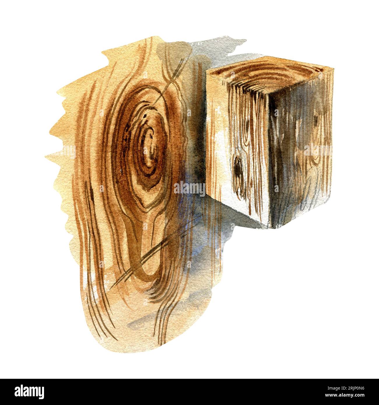 Realistic wooden texture, wood fibers isolated on white background ...