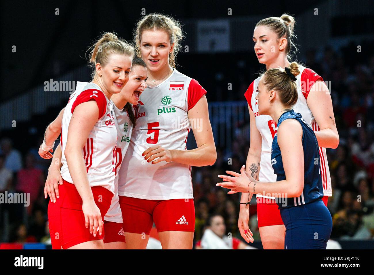 Gent, Belgium. 22nd Aug, 2023. Team Poland celebrating ( Wolosz Joanna ...